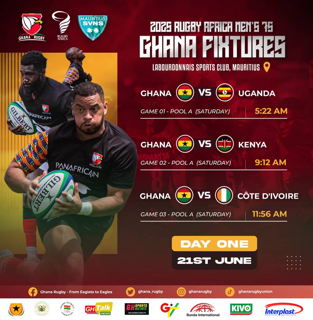 Ghana Rugby Eagles Ready To Take Flight In The 2025 Rugby Africa Men's ...