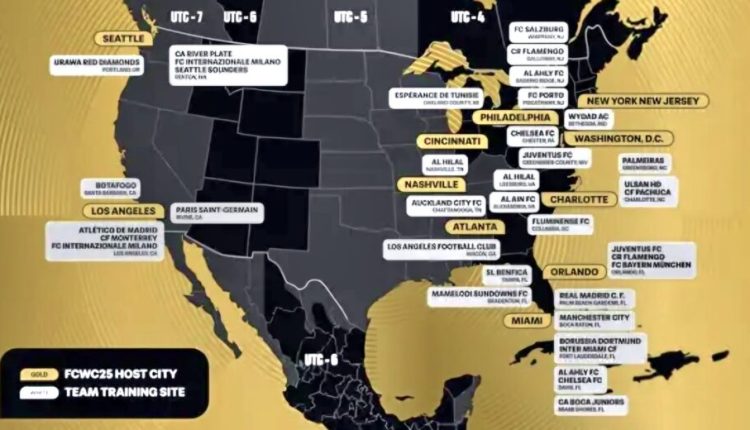 FIFA Club World Cup 2025: Full List Of Training Camps And Host Cities ...